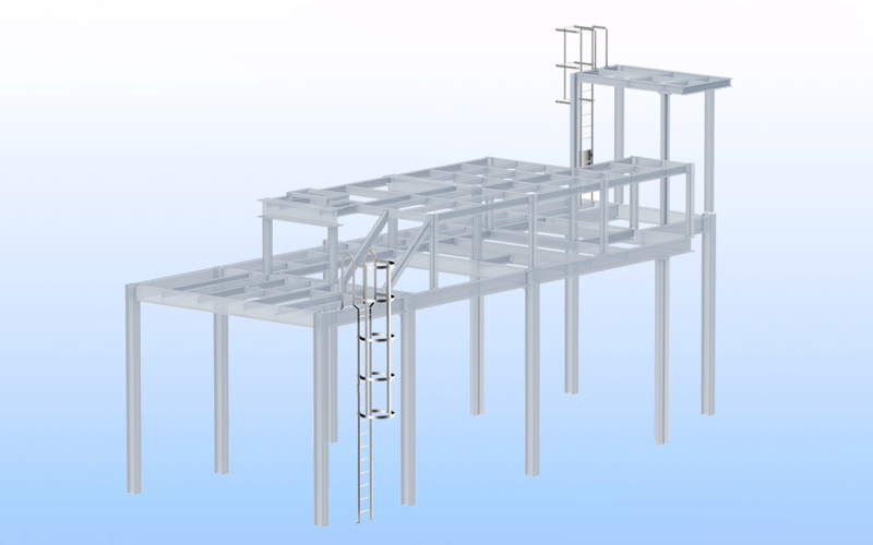 Mechanical Equipment Platforms and Machine Installation Services, Large Steel Hanger Rod Crane ...